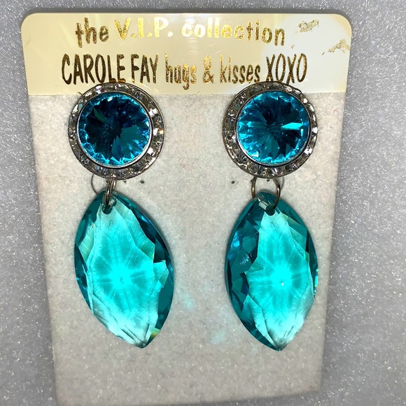 Carole Fay | Jewelry | Carole Fay Aqua Blue Prompageant Earrings | Poshmark